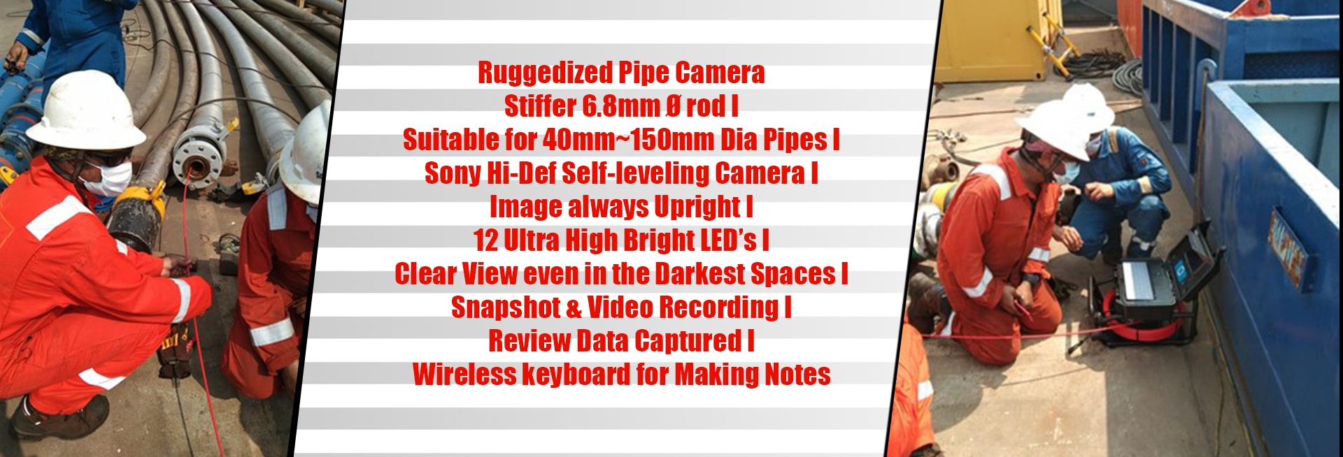 Ruggedized Industrial Drain Inspection Camera | Pipeline Camera