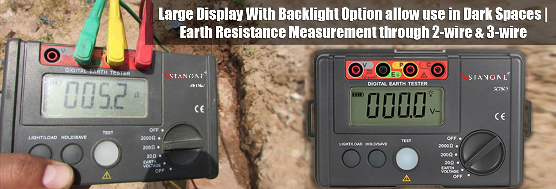 SET500 Digital Earth Tester, Digital Earth Resistance Tester India